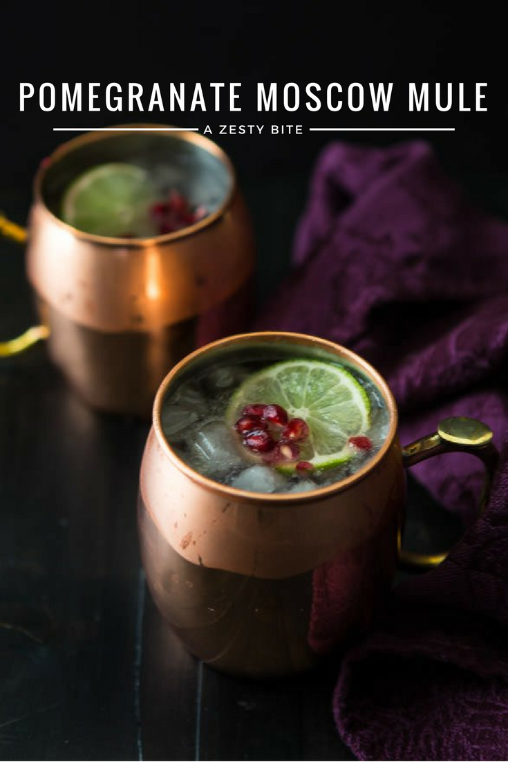 Pomegranate Moscow Mule | A Zesty Bite