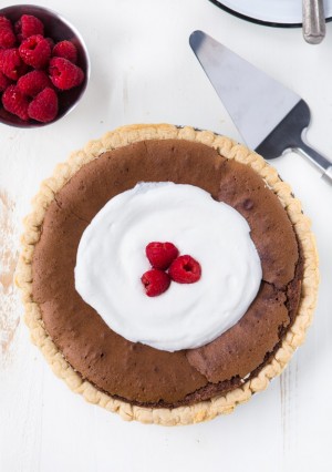 Raspberry Chocolate Pie | A Zesty Bite