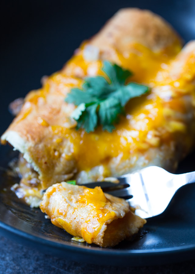 Easy Beef and Cheese Enchiladas | A Zesty Bite