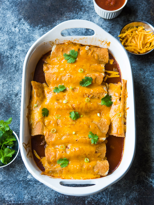Easy Beef and Cheese Enchiladas | A Zesty Bite