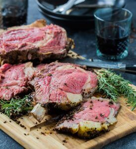 Garlic Rosemary Peppercorn Prime Rib Roast | A Zesty Bite