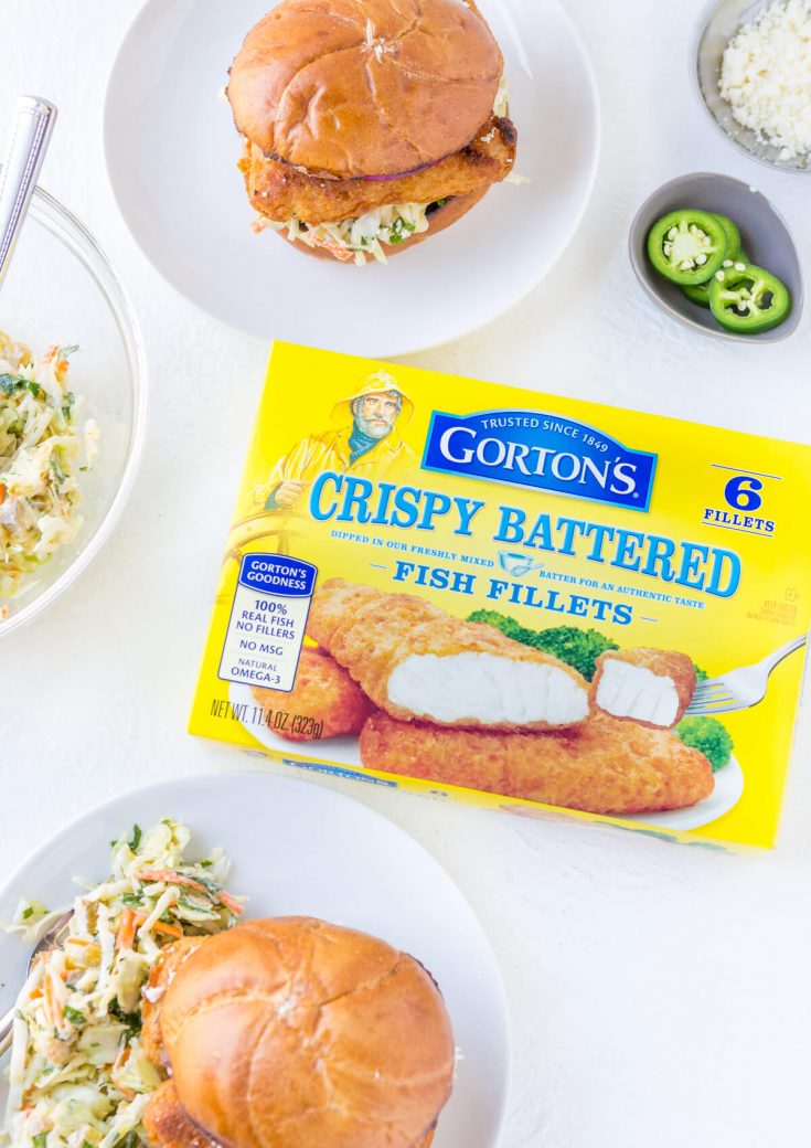 Mexican Slaw Fish Sandwich (Gorton’s Seafood) | A Zesty Bite